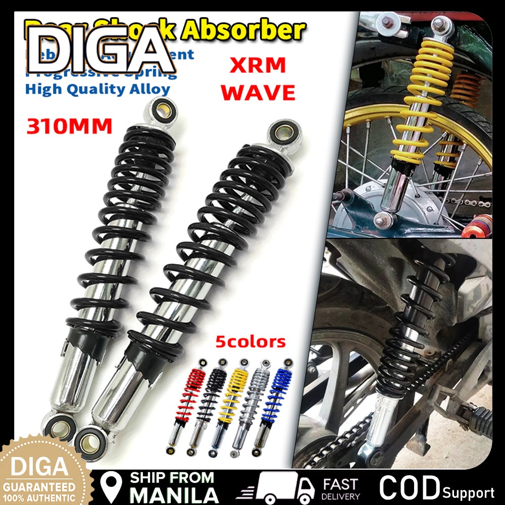 One Pair 310mm Motorcycle Rear Shock for XRM110 XRM125 Wave100 Wave110 ...