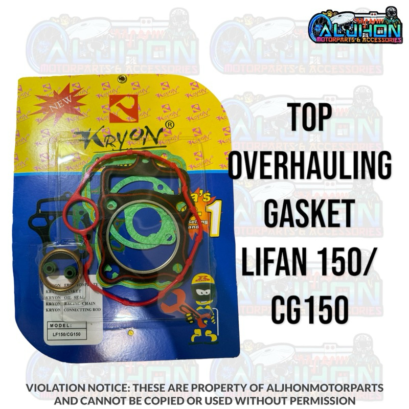 Top Overhauling Gasket CG150 / LIFAN150 Kryon | Shopee Philippines