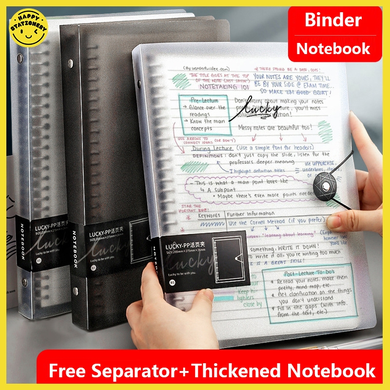A5/B5/A4 Loose-leaf Refillable Notebook Shell With Refill Binder ...