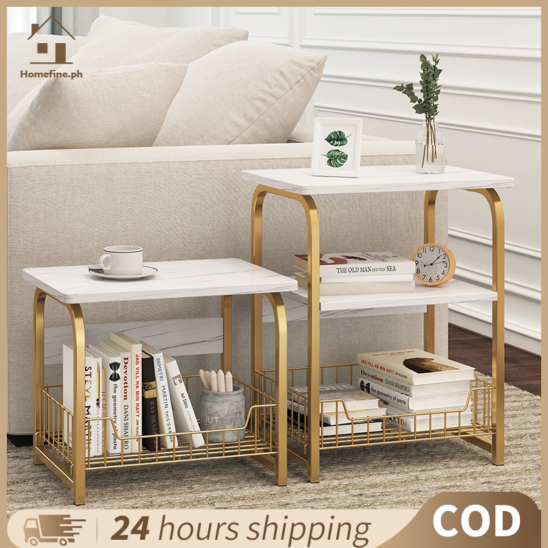 ️COD️ Sofa side cabinet movable tea table coffee table single board ...