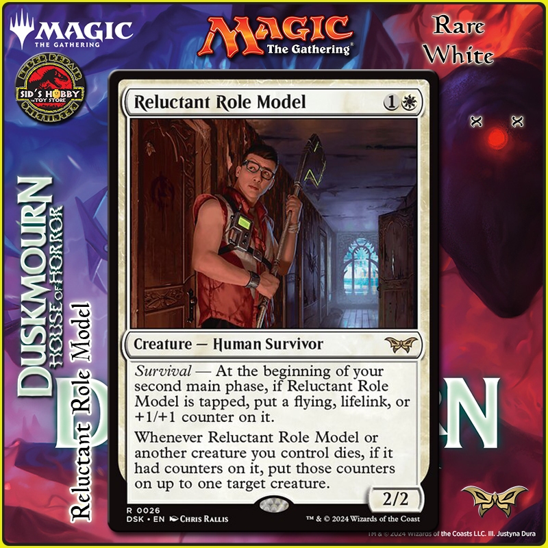 Reluctant Role Model x x Duskmourn: House of Horror (DSK) White Rare ...