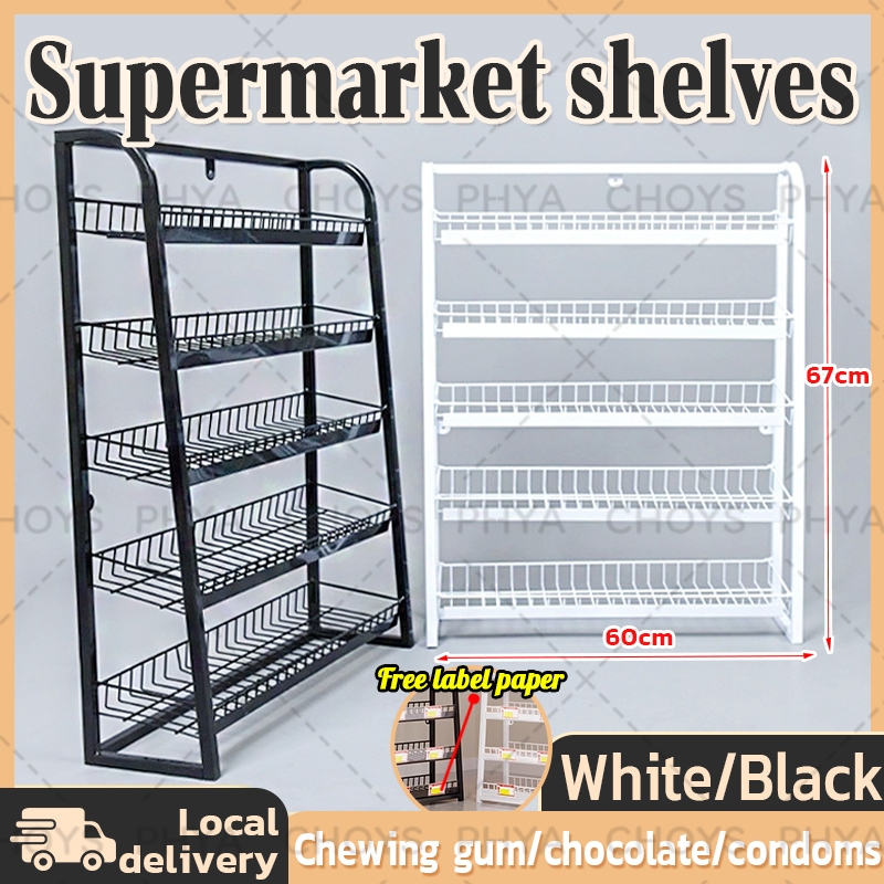 【Free label paper】Supermarket label rack Convenience store shelves ...
