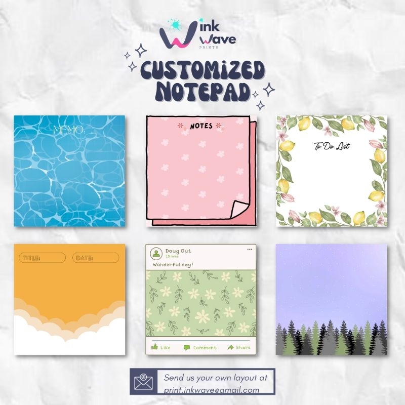 50 Sheets CUSTOMIZED | PERSONALIZED AESTHETIC NOTEPAD MEMOPAD | Shopee ...