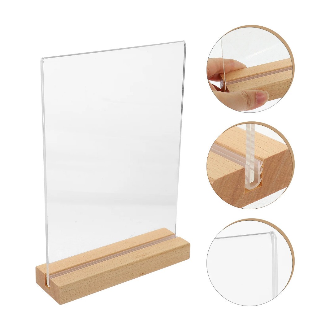 A4 A5 Double Sided Plastic Paper Holder Clear Sign Holder Acrylic T ...