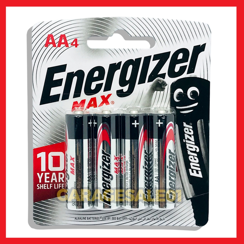 AA ENERGIZER MAX BATTERY 4 IN 1 PACK | Shopee Philippines