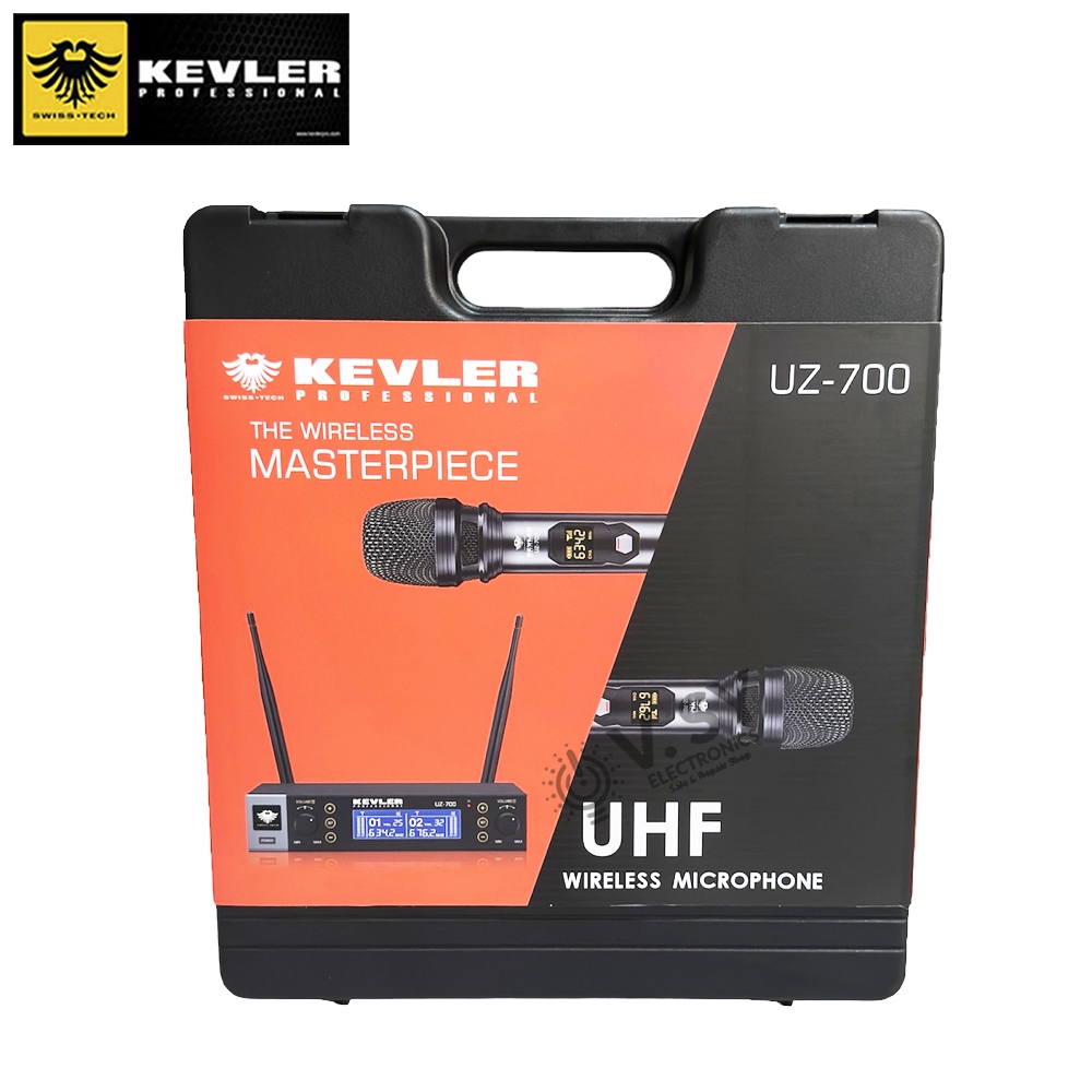 Original Kevler UZ-700 dual UHF wireless microphone system mic | Shopee ...