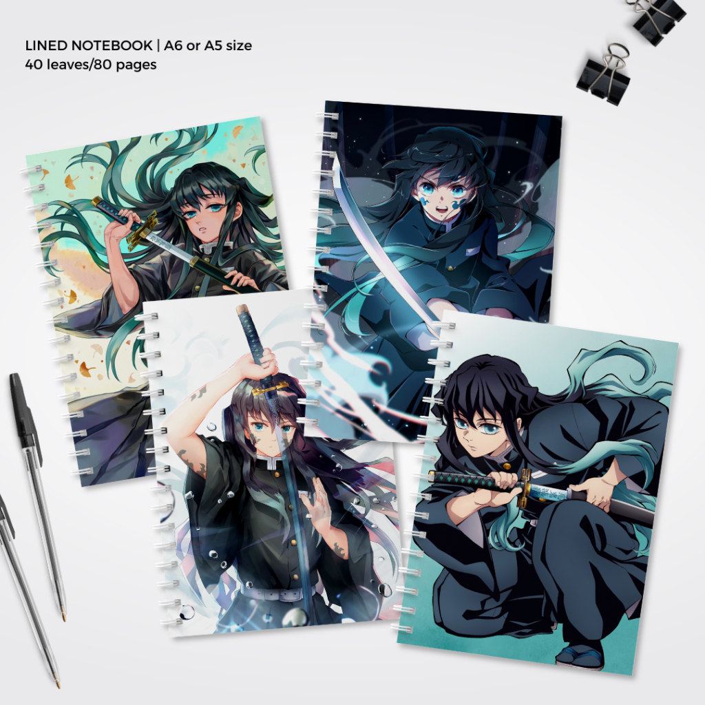LAZKTEES Anime Notebook Demon Slayer: Kimetsu no Yaiba Muichiro Tokito ...