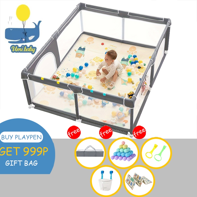 [ Free Shipping ] Big Playpen for Baby Folding with Foam King Queen ...