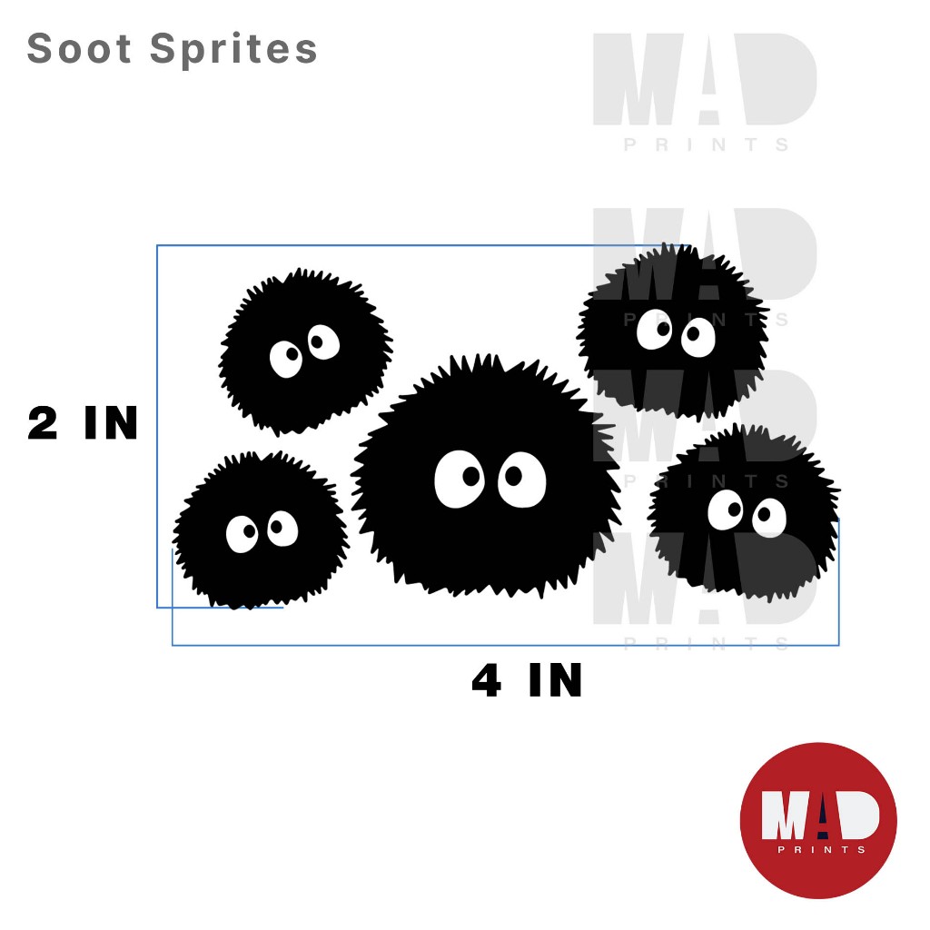 Soot Sprites - Studio Ghibli Vinyl Decal Sticker | Shopee Philippines