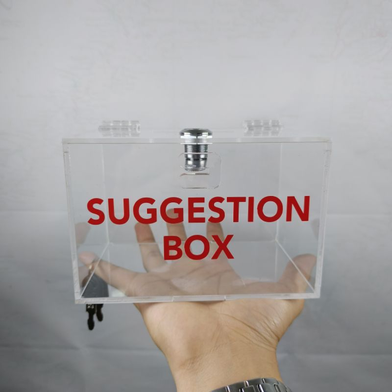 Suggestion Box / 4*4*6 inches size / Clear Acrylic Material / Lazer Cut ...