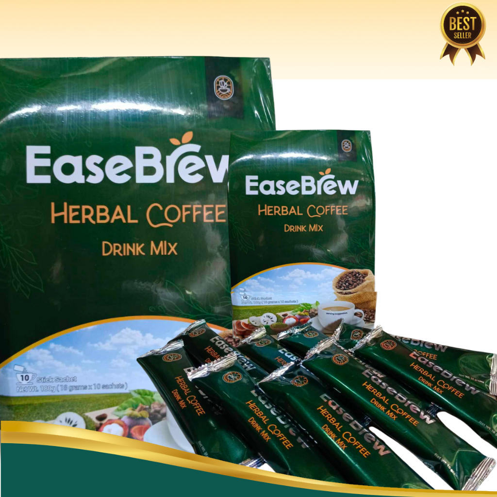 ORIGINAL 1 BOX EASEBREW HERBAL COFFEE (10SACHET) | Shopee Philippines