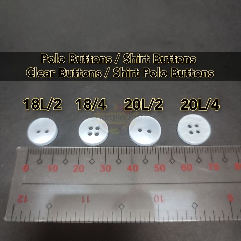 Polo Buttons / Shirt Buttons / Clear Buttons / Shirt Polo Buttons ...