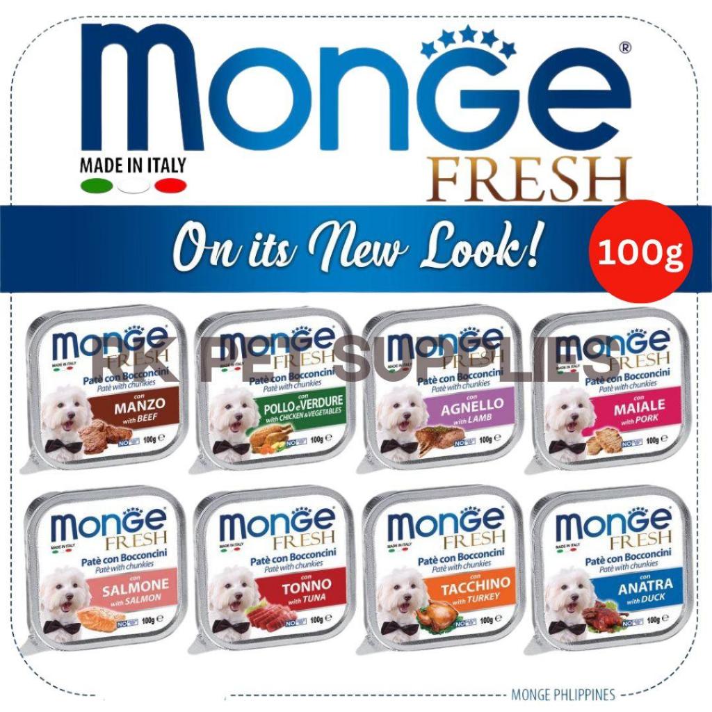 Monge Fresh Wet Food Dog Food 100g All Stages Adult Puppy Pet Food Dogs ...