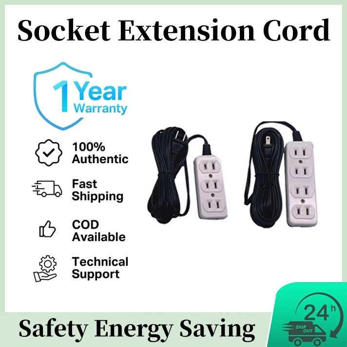 5m extra long power socket extension cable multi combination power ...