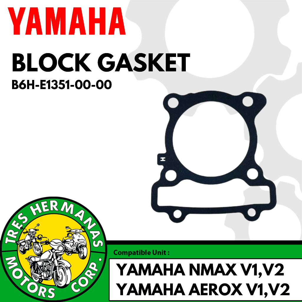 BLOCK GASKET FOR YAMAHA MOTORCYCLE : NMAX V1/V2 AEROX V1/V2 ( B6H-E1351 ...