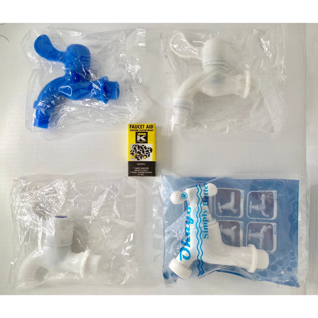 PVC Faucet (Plain Bibb and w/ Hose Bibb) Plastic Faucet | Shopee ...