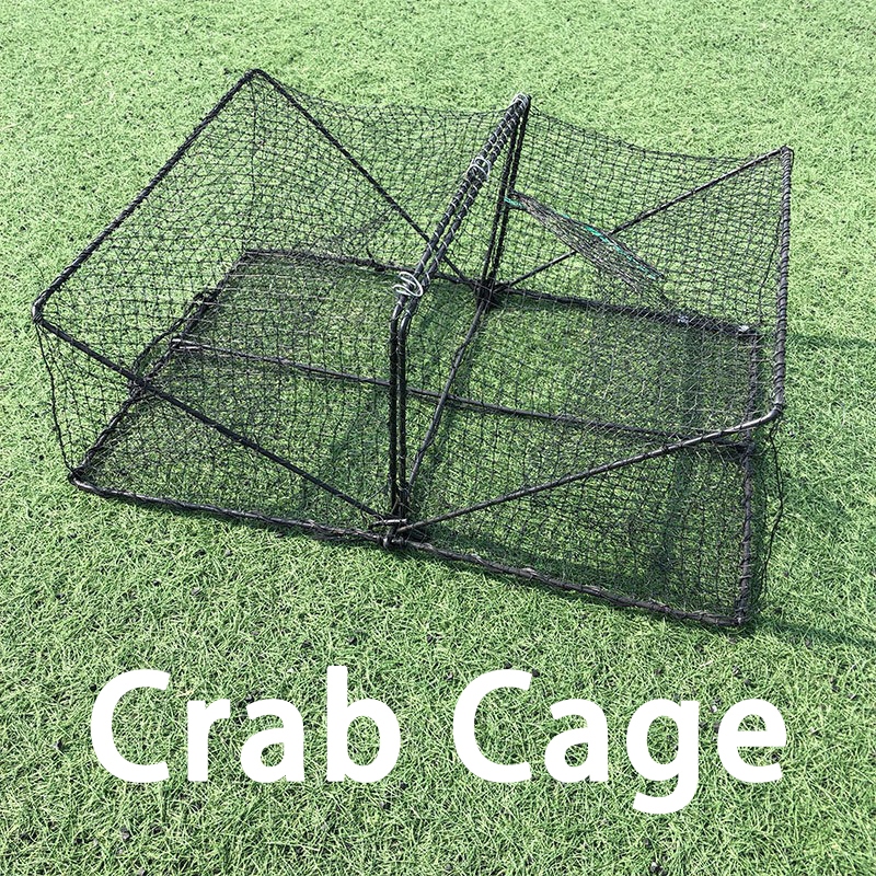 【COD】 Crab Trap Cage Square Foldable Crab Trap Sturdy Fish Cage Fishing Net Shrimp Cage | Shopee ...