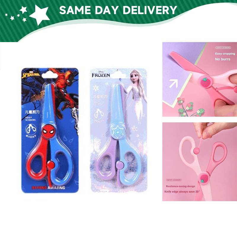 Spiderman Safety Prevent Punctures Student Scissors Genuine Automatic ...