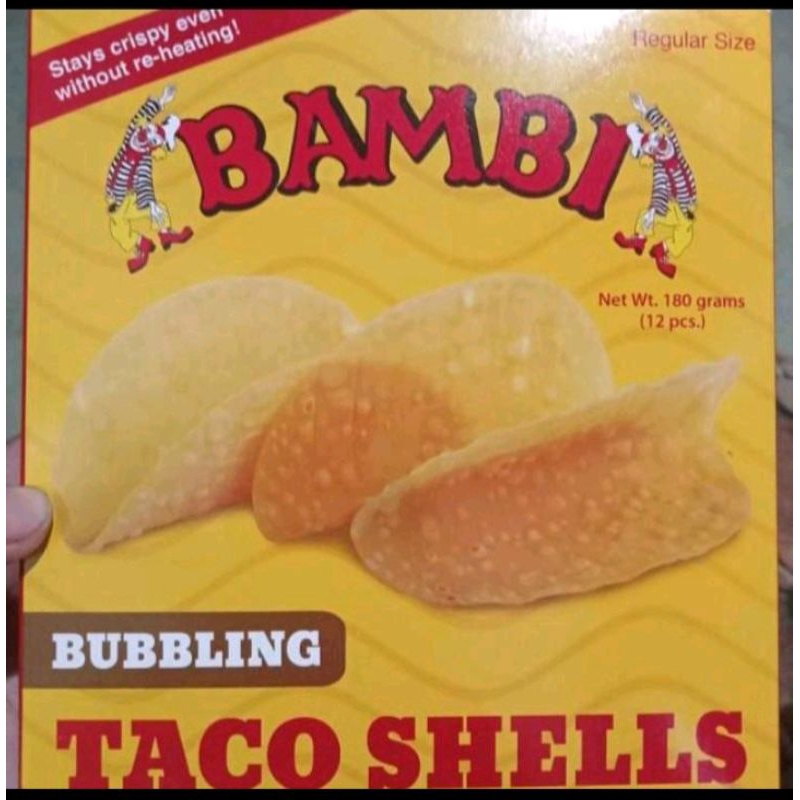 Bambi bubbling and corn taco shells 12pcs | Shopee Philippines