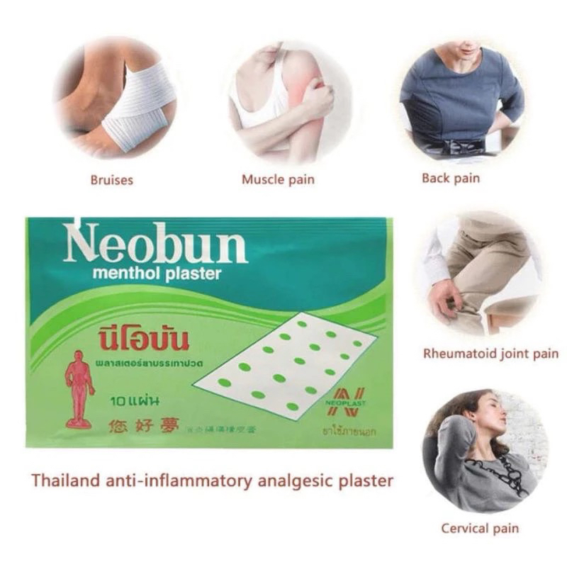 Neobun Pain Relief Plaster Neobun Toothache, Backache, Sprain, Muscle ...