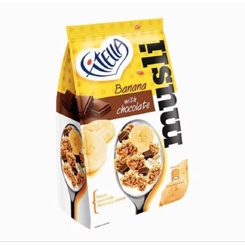 Fitella Banana With Chocolate Muesli with Chia Super Foods 300g Healthy ...