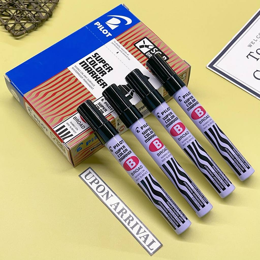 1PC Original Pilot Permanent Marker SC-B Broad/SC-F Fine Black Marker ...