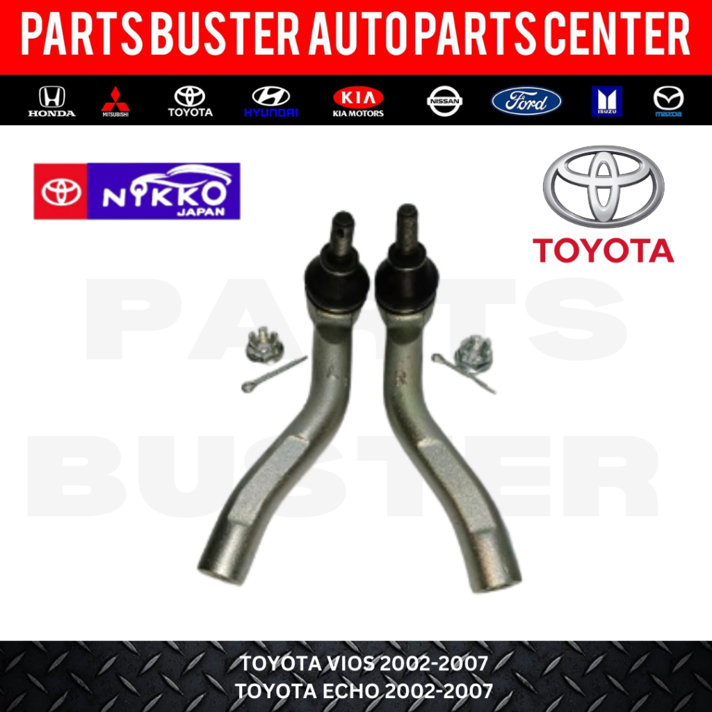 TIE ROD END RIGHT/LEFT Set for TOYOTA VIOS 2002-2007, ECHO 2002-2007 ...