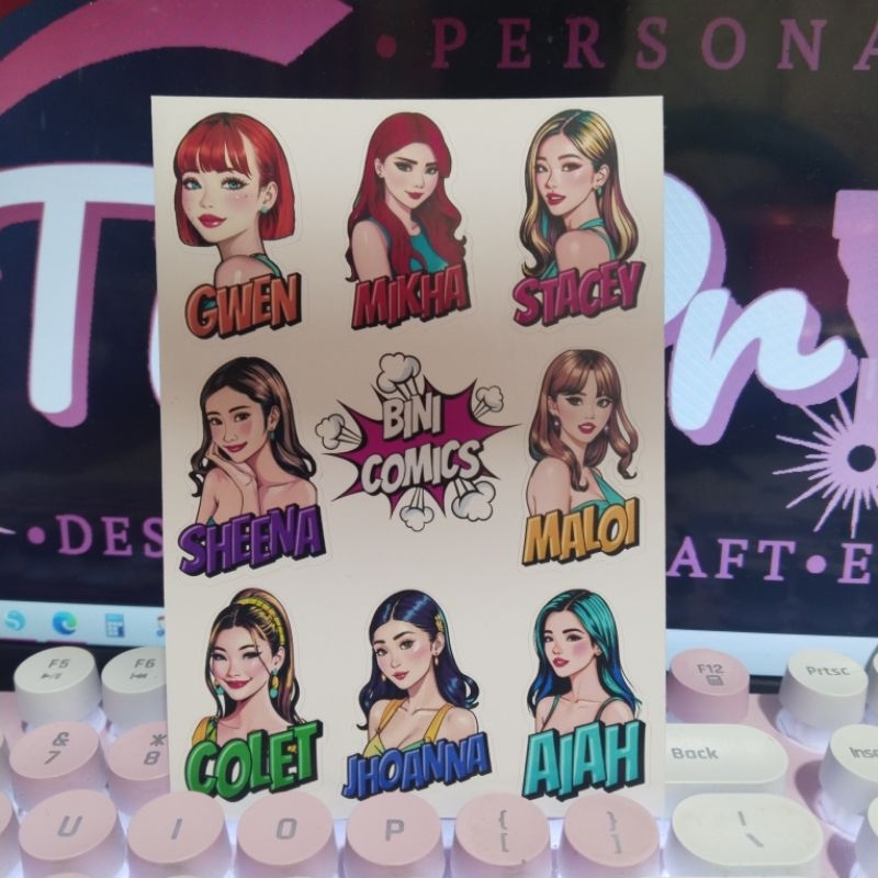BINI stickers 8pcs Sticker pack | Shopee Philippines