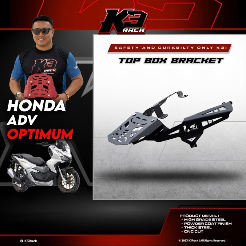 K3 Rack Bracket for Honda ADV 160 Optimum | Shopee Philippines