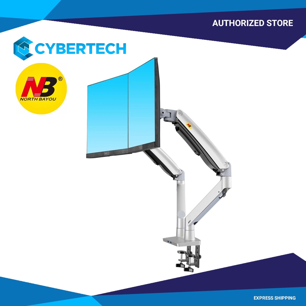 North Bayou NB F195A Dual Screen Monitor Desk Mount Fits Size 22"-32 ...