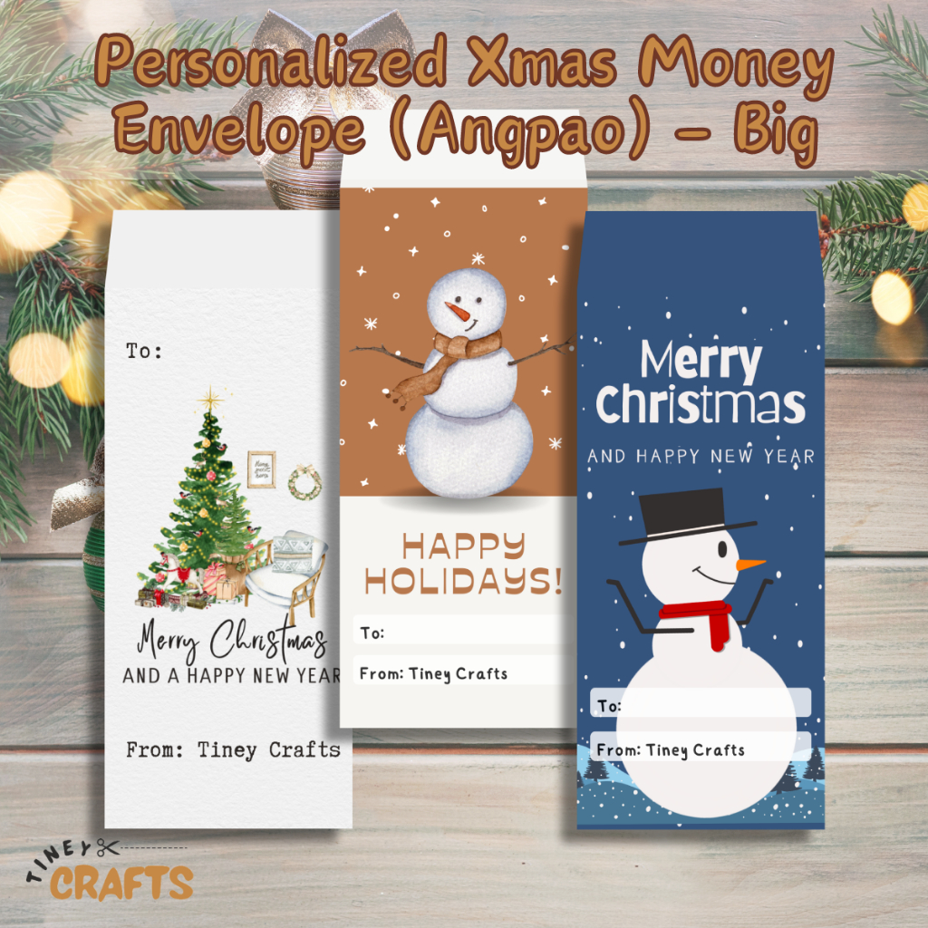 Personalized Christmas Money Envelope (Angpao/Ampao) - Big | Shopee ...