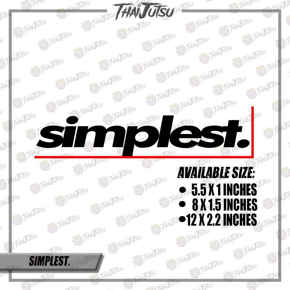 SIMPLEST. (VINYL CUT-OUT STICKER DECALS ) | Shopee Philippines