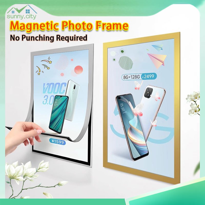 A4/A6 Magnetic Display Sticker Photo Certificate Framework Wall Sticker Magnetic Frame | Shopee ...