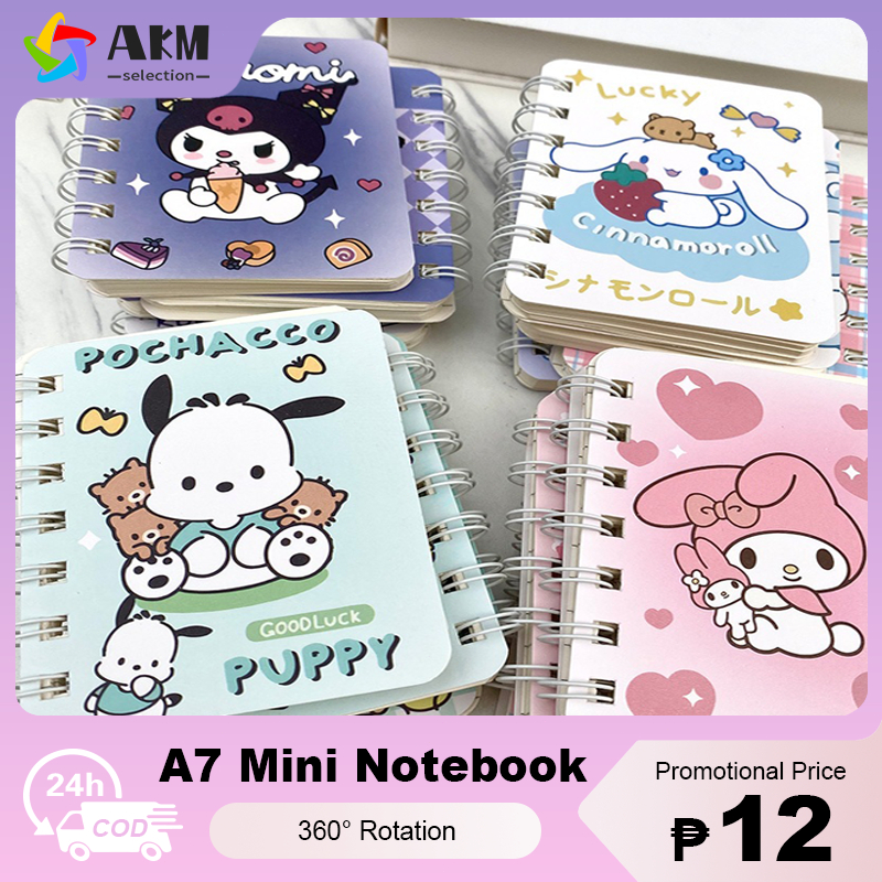 Sanrio Cute Spiral Notebook A7 80 Sheets Thickened Notebook Kuromi ...