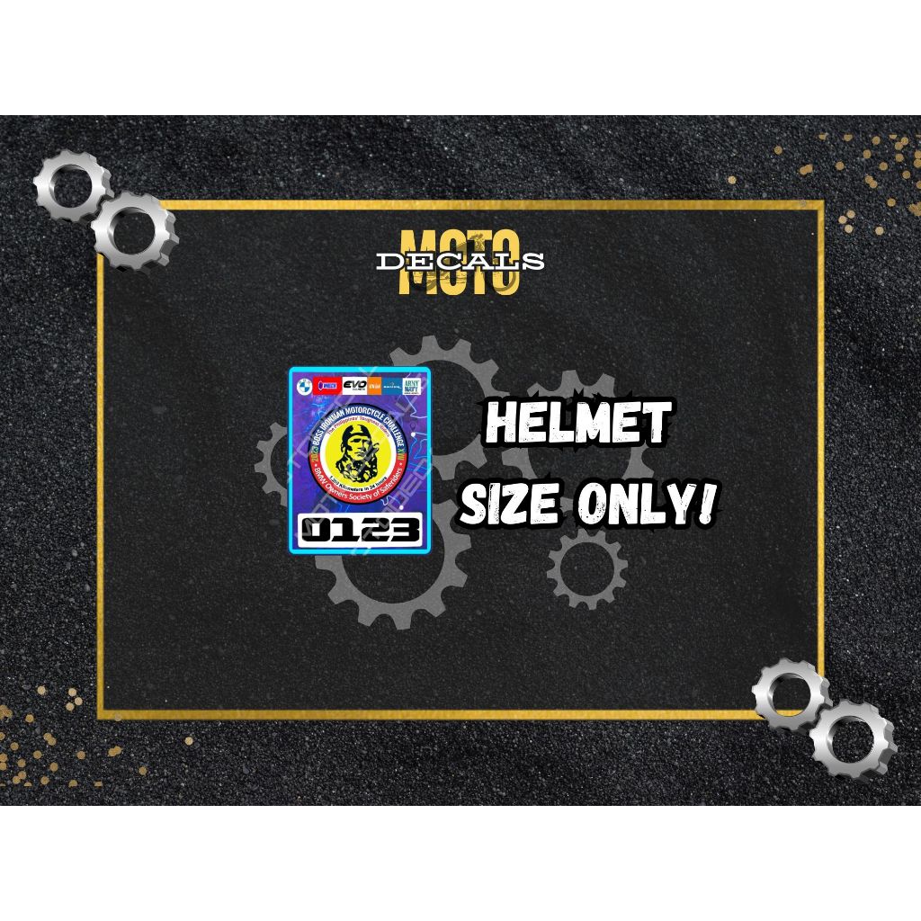Boss Iron Man 2023 Helmet Size (Quality Water Proof Sticker) | Shopee ...