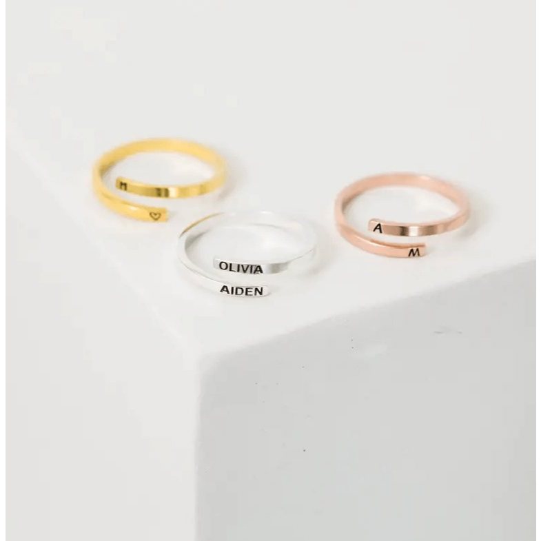 Promise RING Couple Ring - Name Engraving or Customized Initials ...