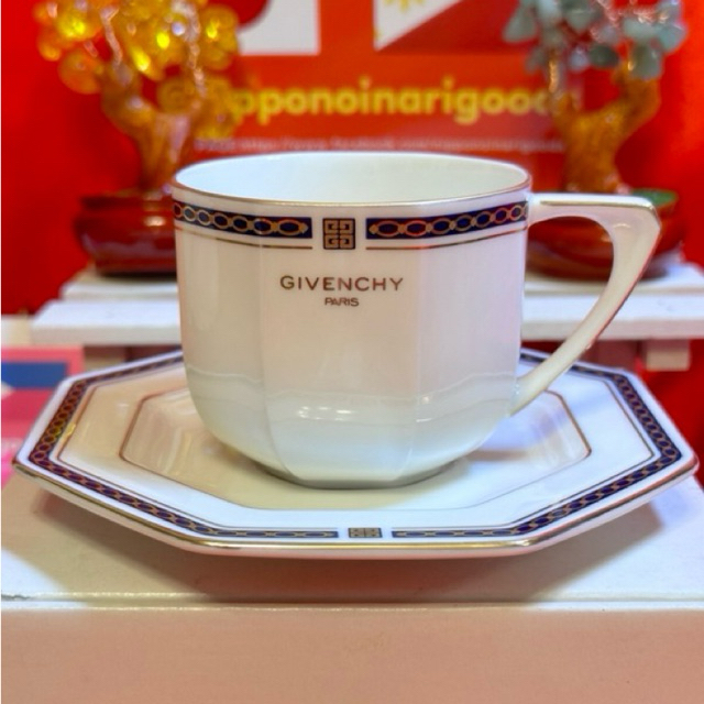 GIVENCHY CUP AND SAUCER BLUE OCTAGON | Shopee Philippines