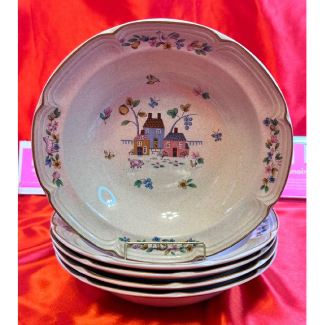 AMERICAN COUNTRY PASTA DEEP PLATES SET OF 5 | Shopee Philippines