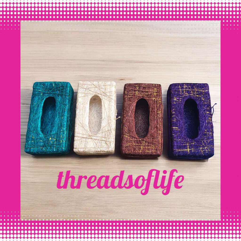 Native Abaca Tissue Holder with cover dispenser for table car Round Box ...