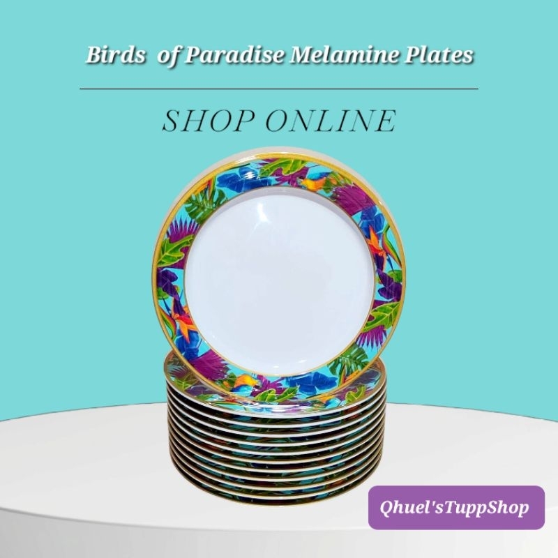 Tupperware Birds of Paradise Melamine Plates 12pcs | Shopee Philippines