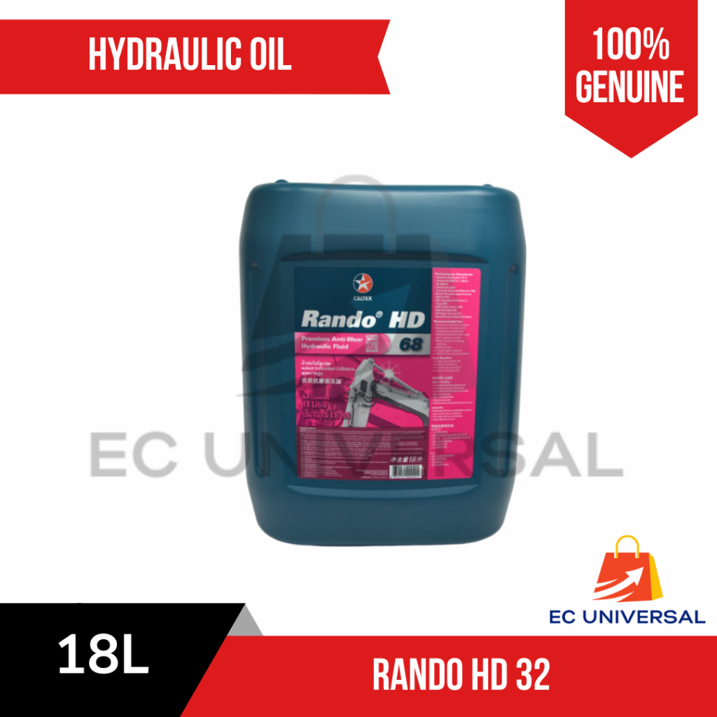 Caltex Hydraulic Oil 32 Rando HD 32 Hydraulic Oil 10 (18L) Liters Pail ...