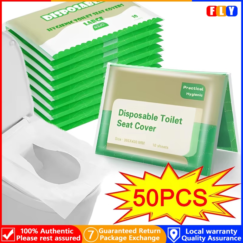 10/30/50PCS Travel Disposable Toilet Soluble Water Seat Cover Protector ...