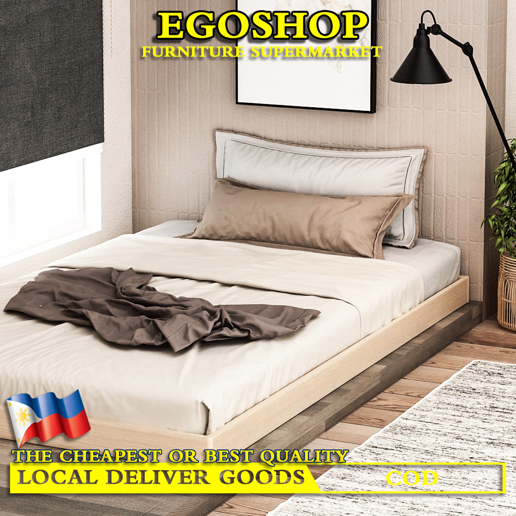 Minimalist wooden bed frame, high-end high load-bearing single bed ...
