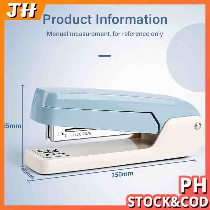 360 Stapler Rotation Heavy Duty Stapler 24/6 Staples Effortless Long ...