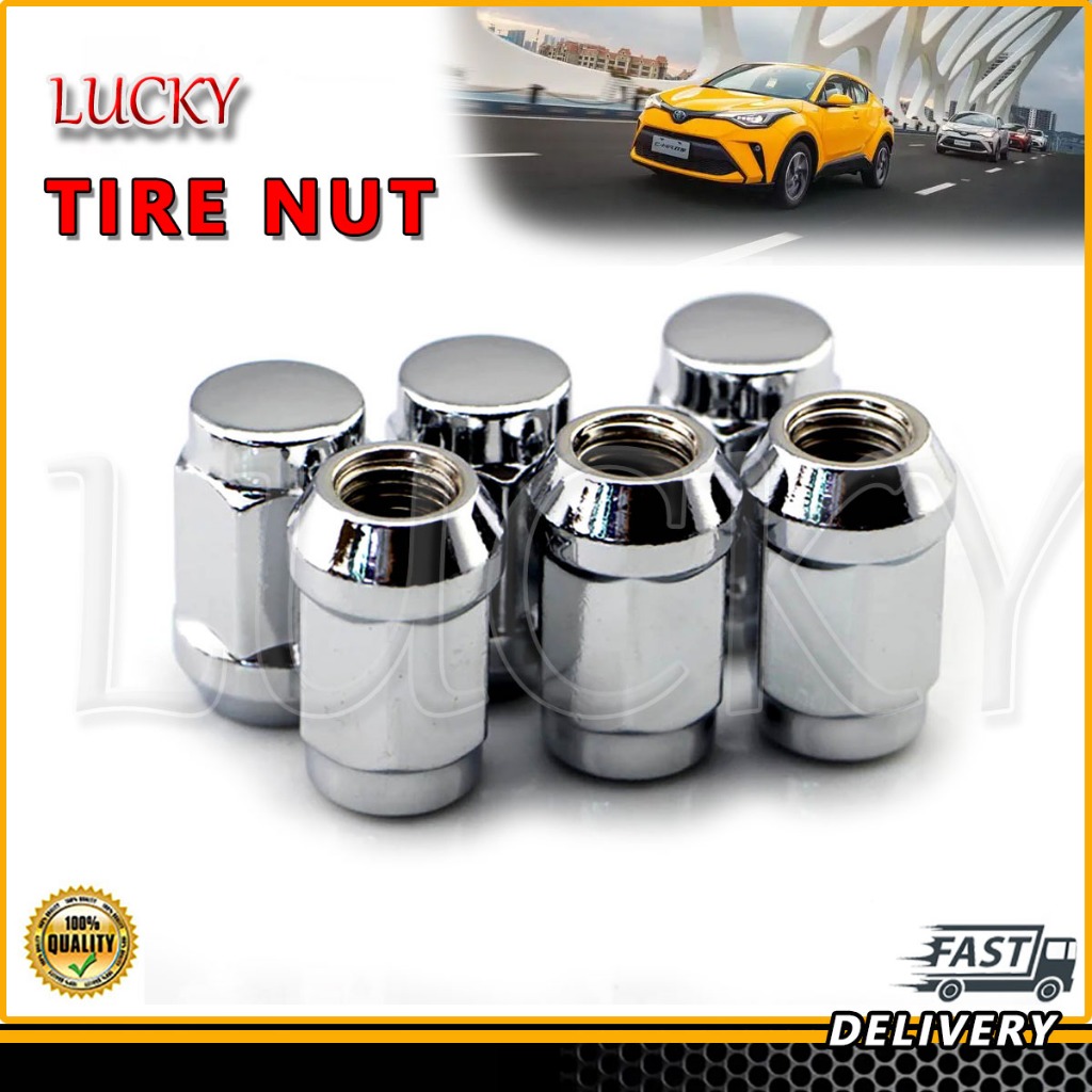 Lucky 19mm Hex Lug Nuts Tire Nut M12x1.25 M12x1.5 35mm 48mm Length ...