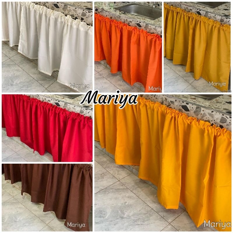 plain half /lababo curtain (sulutan) 60x32 inches/Mariya | Shopee ...