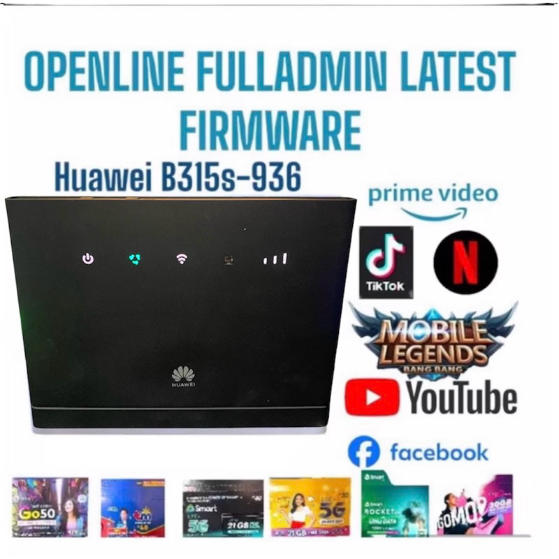 HUAWEI B315s 936 OTG 2023 Openline fulladmin latest firmware with band ...