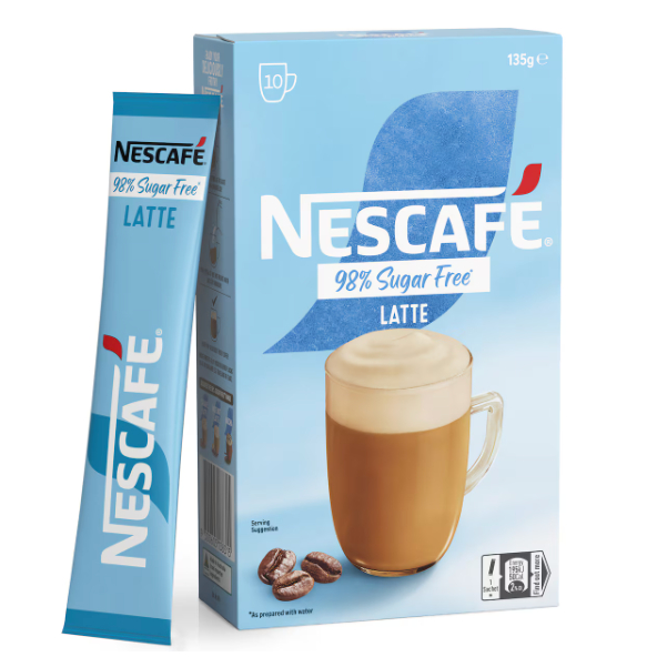Nescafe 98% SF Latte Coffee Sachets | 10 pack (MARCH 2025) | Shopee ...