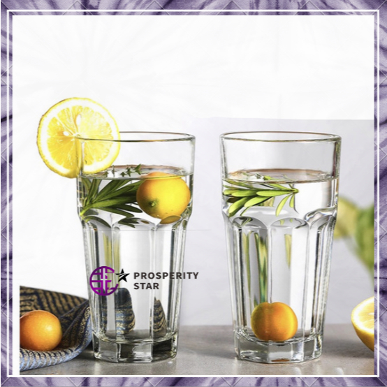 [6PCS] 380ML Tranparent Plain Glass/Thick Glass Everyday Glassware/Baso ...