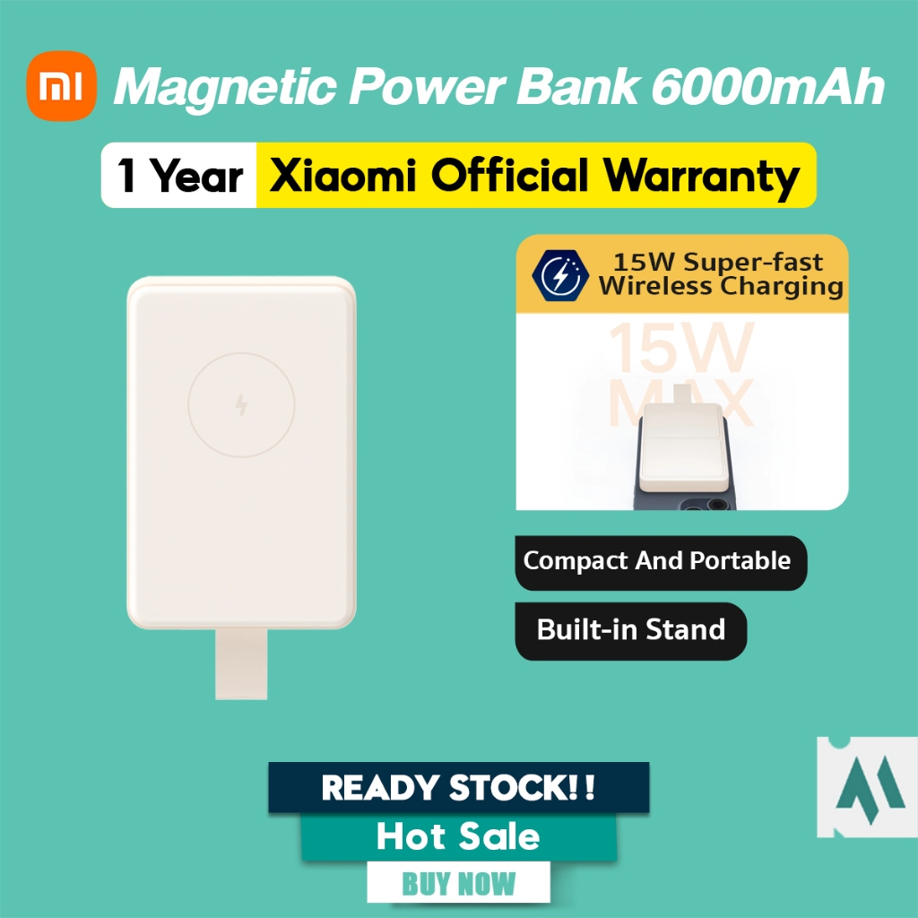 Xiaomi Magnetic Power Bank 6000mAh Compact And Portable 6000mAh Large Capacity 15W Super-Fast ...